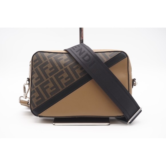 Fendi | Bags | Fendi Diagonal Camera Case Shoulder Bag Brown Beige ...